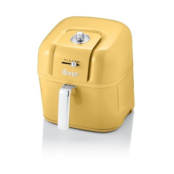 Swan SD10510YELN 6L Retro Manual Air Fryer - Yellow, Yellow | Air ...